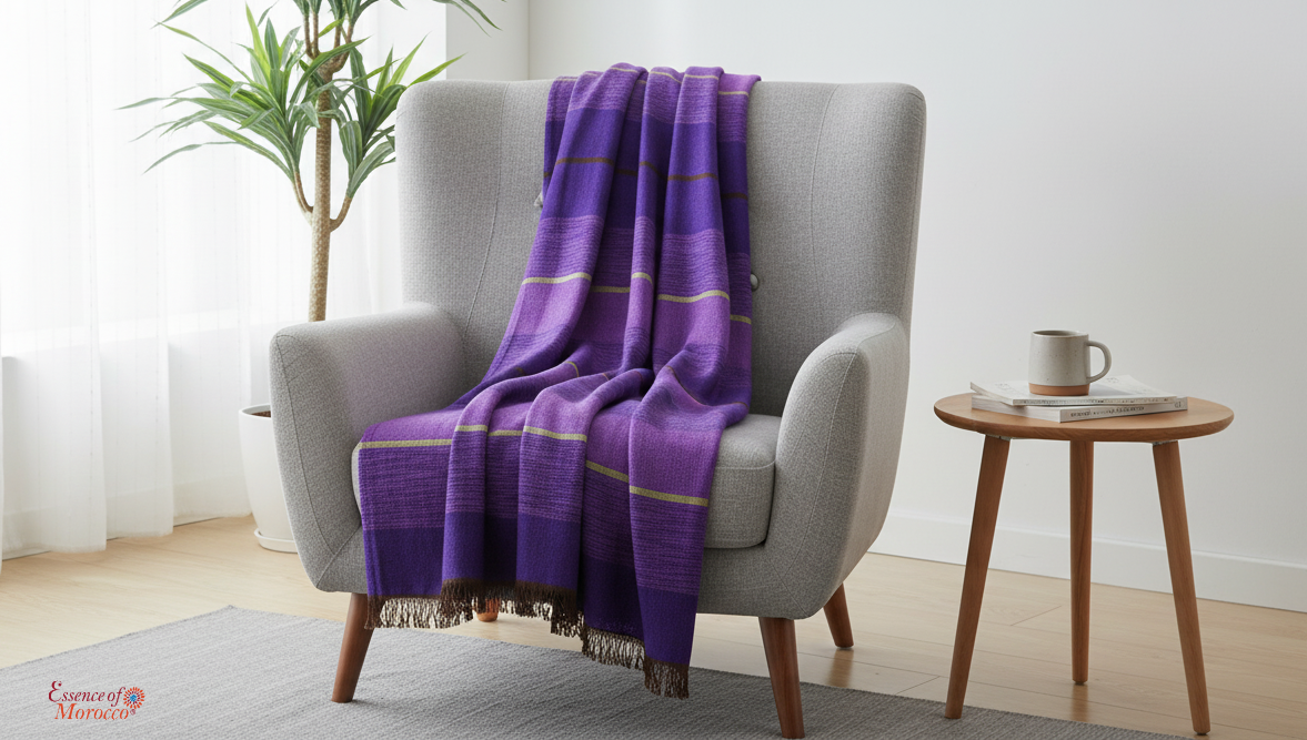 Moroccan Throws, Kilim Cushions & Pompom Blankets – ESSENCE OF MOROCCO